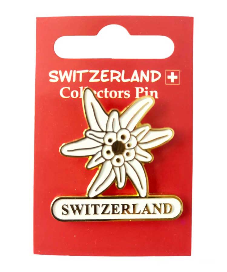 Ansteck Pin Edelweiss / Switzerland|Landjäger.ch
